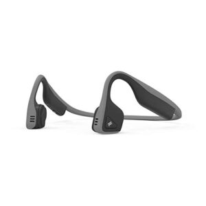 aftershokz titanium mini bone conduction wireless bluetooth headphones, slate grey