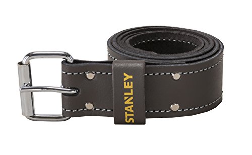 STANLEY Leather Tool Belt for Tool Holsters and Pouches, with Adjustable Roller Buckle, STST1-80119