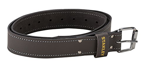 STANLEY Leather Tool Belt for Tool Holsters and Pouches, with Adjustable Roller Buckle, STST1-80119