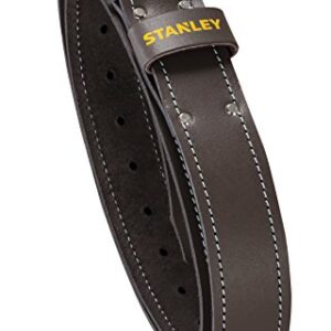 STANLEY Leather Tool Belt for Tool Holsters and Pouches, with Adjustable Roller Buckle, STST1-80119