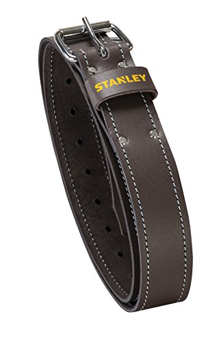 STANLEY Leather Tool Belt for Tool Holsters and Pouches, with Adjustable Roller Buckle, STST1-80119