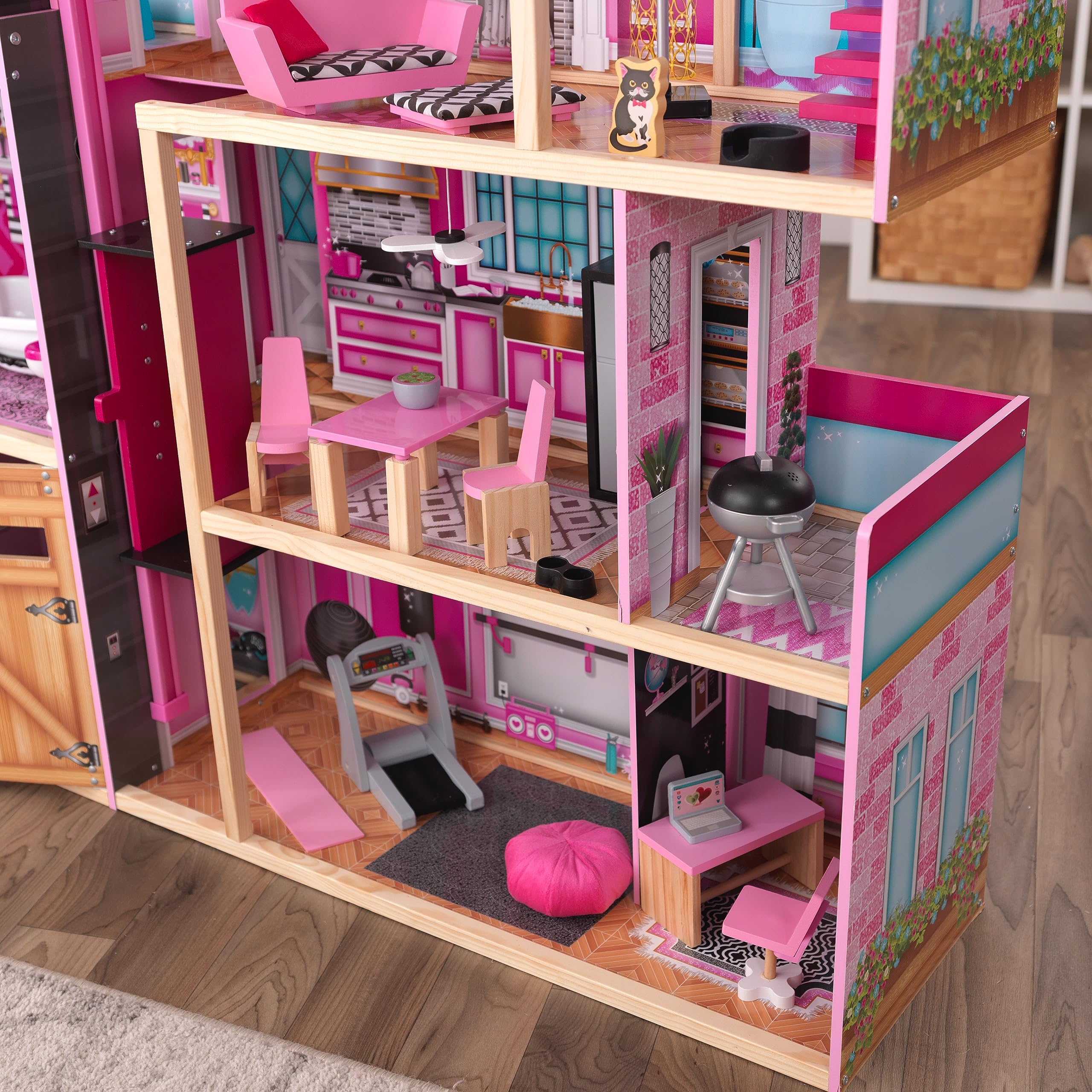 KidKraft Wooden Dollhouse Shimmer Mansion for 12" Dolls