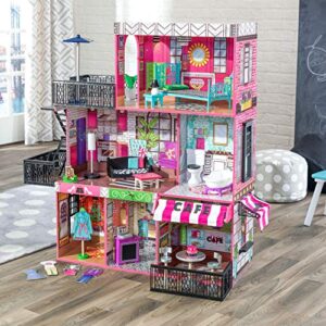 KidKraft Brooklyn's Loft Wooden Dollhouse with 25-Piece Accessory Set, Lights and Sounds, Gift for Ages 3+ 41.75" x 18.25" x 41.75"