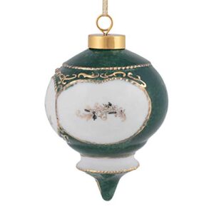 CBE Happy 50th Wedding Anniversary Victorian 4.5 Inch Porcelain Hanging Ornament