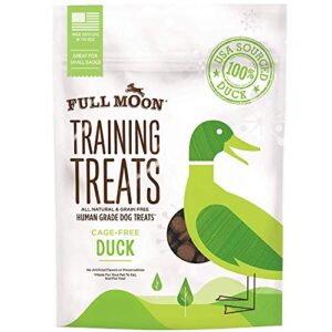 full moon all natural human grade duck training treats for dogs, 5 ounce (97541)