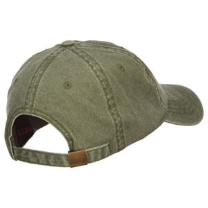 Otto:e4Hats US Army Veteran Military Embroidered Washed Cap - Olive OSFM