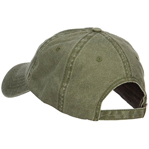 Otto:e4Hats US Army Veteran Military Embroidered Washed Cap - Olive OSFM