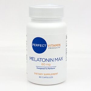 High Dosage Melatonin 60mg,Melatonin Max Ensures an Ample Supply of This Important Hormone, 60 Capsules