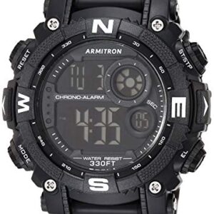 Armitron Sport Men's 40/8284BLK Digital Chronograph Black Resin Strap Watch