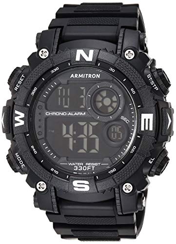 Armitron Sport Men's 40/8284BLK Digital Chronograph Black Resin Strap Watch