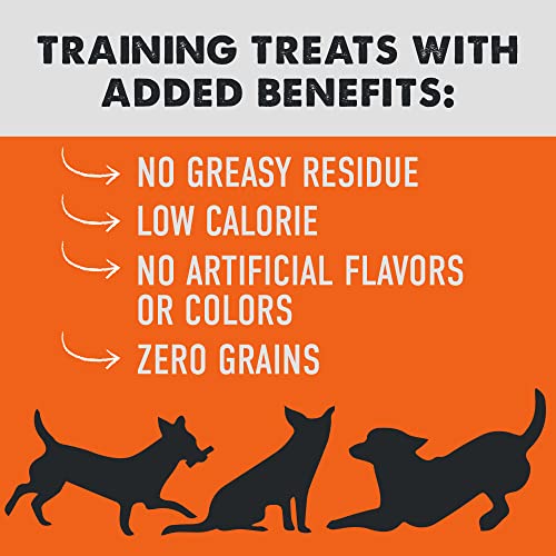 Cloud Star Tricky Trainers Soft & Chewy Dog Training Treats 5 oz Pouch, Peanut Butter Flavor, Grain-Free Low Calorie Behavior Aid with 130 treats