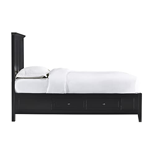 Modus Furniture Solid Wood 2-Side Storage Bed, California King, Paragon - Black