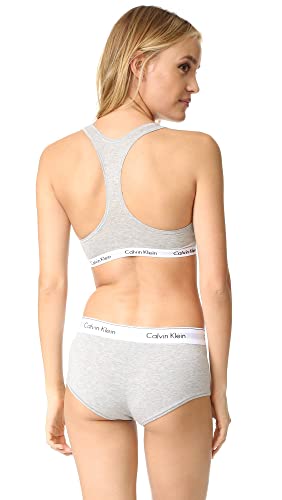 Calvin Klein Women's Carousel Logo Bralette 2-Pack, Black/Grey Heather, Medium