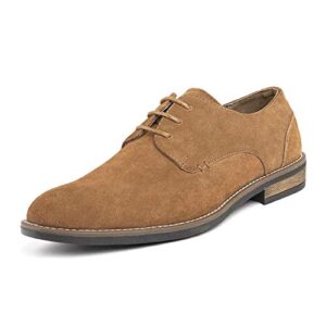 bruno marc men's urban-08 tan suede leather lace up oxfords shoes - 11 m us