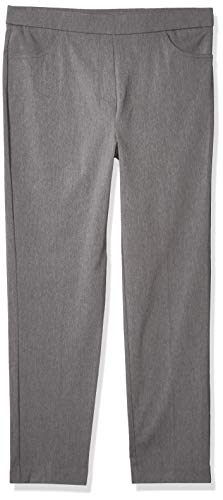 Alfred Dunner Women's Allure Slimming Missy Stretch Pants-Modern Fit, Grey, 12