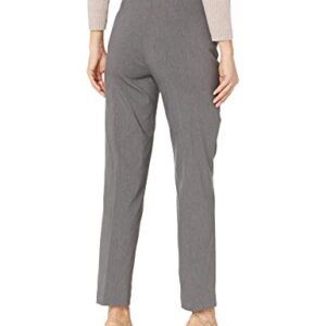 Alfred Dunner Women's Allure Slimming Missy Stretch Pants-Modern Fit, Grey, 12