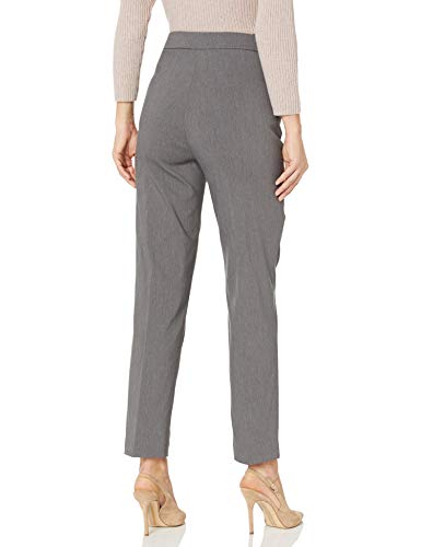 Alfred Dunner Women's Allure Slimming Missy Stretch Pants-Modern Fit, Grey, 12