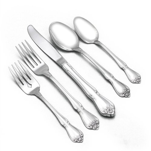 Arbor Rose/True Rose by Oneida, Stainless 5-PC Setting