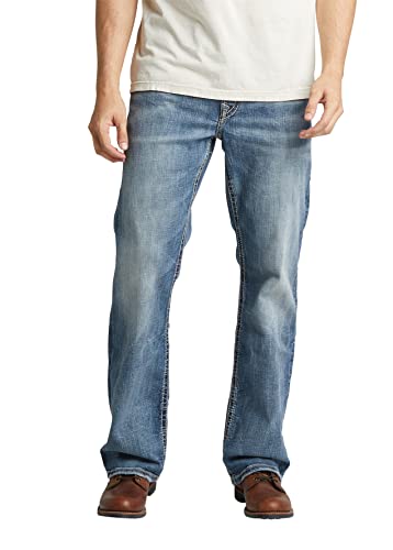 Silver Jeans Co. Men's Craig Classic Fit Bootcut Jeans, Medium Indigo LDS260, 36W x 32L