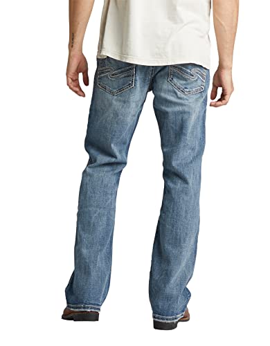 Silver Jeans Co. Men's Craig Classic Fit Bootcut Jeans, Medium Indigo LDS260, 36W x 32L