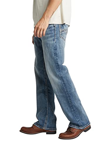 Silver Jeans Co. Men's Craig Classic Fit Bootcut Jeans, Medium Indigo LDS260, 36W x 32L