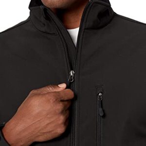 Amazon Essentials Men's Water-Resistant Softshell Jacket, Black, X-Large