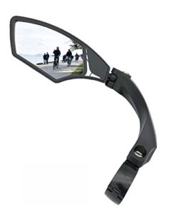 hafny new handlebar bike mirror, hd,blast-resistant, e-bike mirror, glass lens, hf-mr095 (silver left)