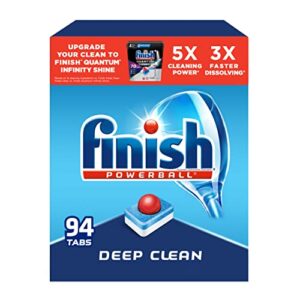 finish - all in 1 - dishwasher detergent - powerball - dishwashing tablets - dish tabs - fresh scent, 94 count (pack of 1) - packaging may vary