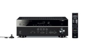 yamaha rx-v483bl 5.1-channel 4k ultra hd musiccast av receiver, works with alexa