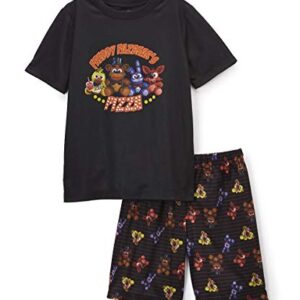 Five Nights at Freddy's 'Plushy Pizza' Pajama Short Set, Black, L