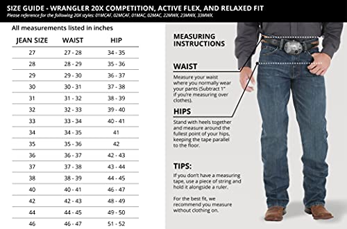 Wrangler Men's 20X Extreme Relaxed Fit Jean, Wells, 38W x 36L