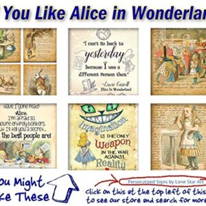 Alice in Wonderland Prints - 11x14 Unframed Wall Art Print Poster - Perfect Alice in Wonderland Gifts and Decorations (Alice Speaks to Cheshire Cat)