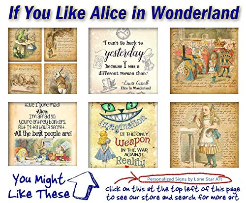 Alice in Wonderland Prints - 11x14 Unframed Wall Art Print Poster - Perfect Alice in Wonderland Gifts and Decorations (Alice Speaks to Cheshire Cat)