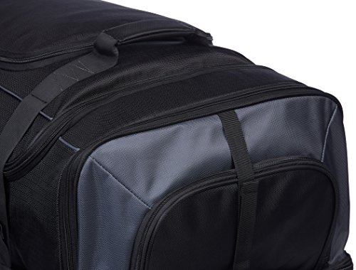 Amazon Basics Ripstop Wheeled Duffel, 35", Black