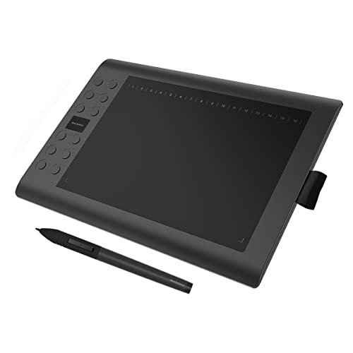 GAOMON M106K 10 x 6 Inches Painting Digital Graphics Pen Tablet with 12 Express Keys and 16 Softkeys Black