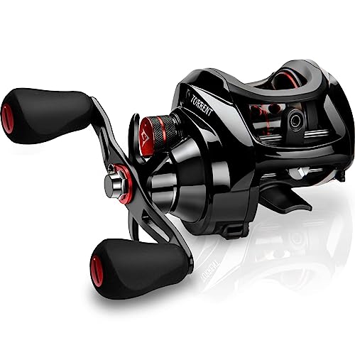 Piscifun Torrent Baitcaster Fishing Reel, 18LB Carbon Fiber Drag, Magnetic Braking System Baitcasting Reel, 7.1:1 Gear Ratio Innovative Low Profile Casting Reel, Right Handed