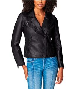 [blanknyc] womens moto jacket, onyx, small us