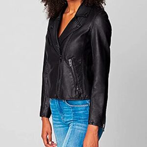 [BLANKNYC] womens Moto Jacket, Onyx, Small US