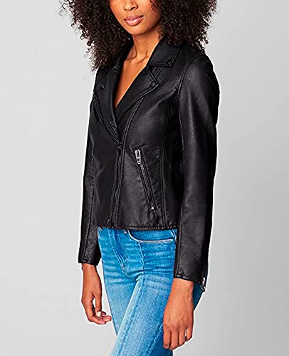 [BLANKNYC] womens Moto Jacket, Onyx, Small US