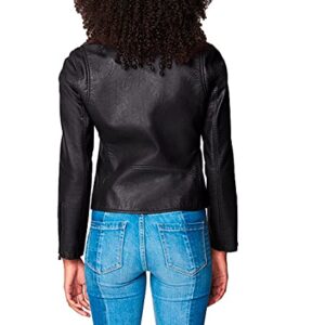 [BLANKNYC] womens Moto Jacket, Onyx, Small US