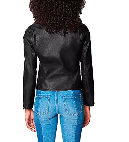 [BLANKNYC] womens Moto Jacket, Onyx, Small US