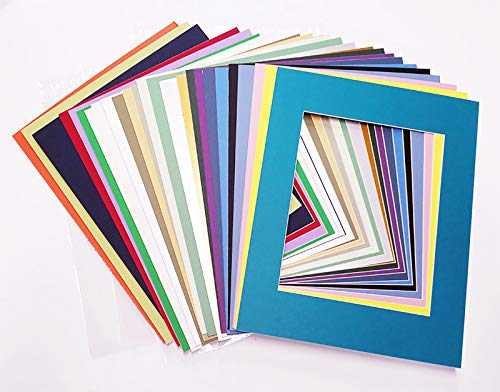 4x6 Mat for 5x7 Frame - Precut Mat Board Acid-Free Mixed Colors 4x6 Photo Matte Made to Fit a 5x7 Picture Frame, Premium Matboard for Family Photos, Show Kits, Art, Picture Framing, Pack of 25 Mats