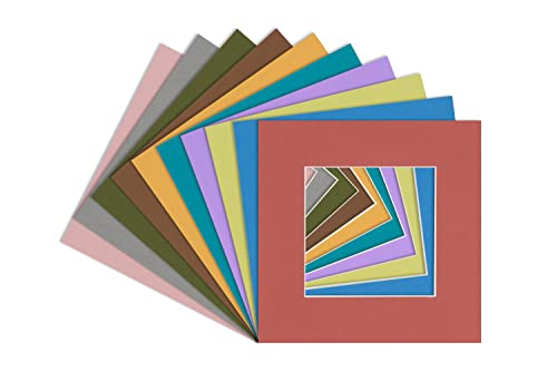 4x6 Mat for 5x7 Frame - Precut Mat Board Acid-Free Mixed Colors 4x6 Photo Matte Made to Fit a 5x7 Picture Frame, Premium Matboard for Family Photos, Show Kits, Art, Picture Framing, Pack of 25 Mats