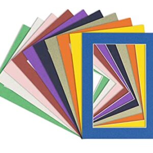 4x6 Mat for 5x7 Frame - Precut Mat Board Acid-Free Mixed Colors 4x6 Photo Matte Made to Fit a 5x7 Picture Frame, Premium Matboard for Family Photos, Show Kits, Art, Picture Framing, Pack of 25 Mats