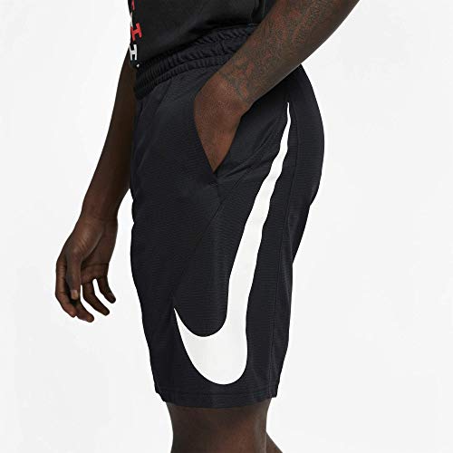 NIKE Men's HBR Basketball Shorts, Black/Black/White, X-Large