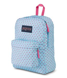 jansport superbreak blue topaz/lipstick kiss one size