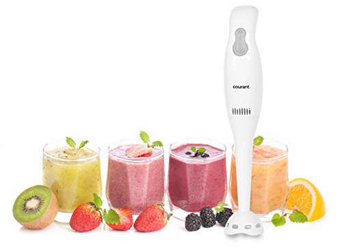 Courant CHB-2001CW 2 Speed Electric Hand Blender with 30 Oz Measuring Cup, White