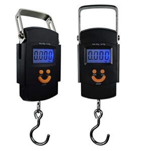 partysaving [2-pack] hanging electronic travel scale for luggage with digital lcd screen, apl1439