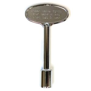 midwest hearth universal valve key for gas fire pits and fireplaces - polished chrome (3-inch)