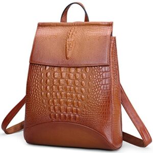 COOLCY Women Real Leather Backpack Shoulder Bag